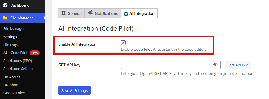 Al Coding Assistant - Advanced File Manager